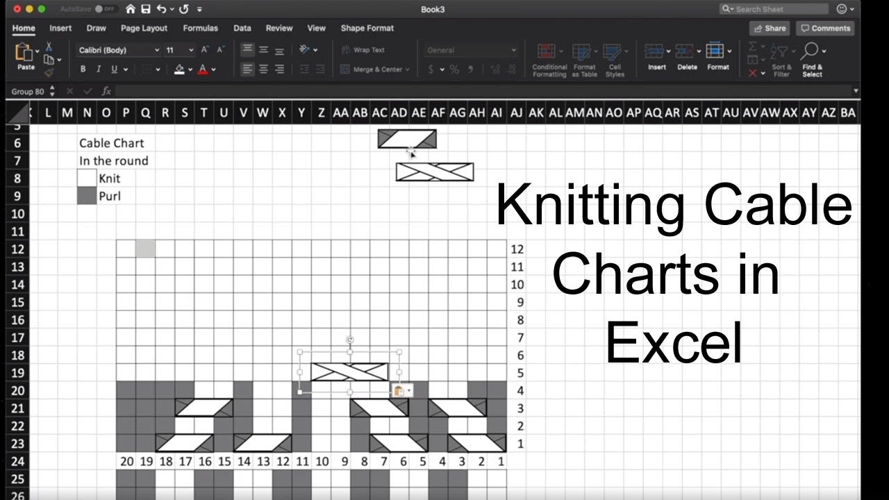 Knitting Graph Paper Excel - Calendar 2025 Printable