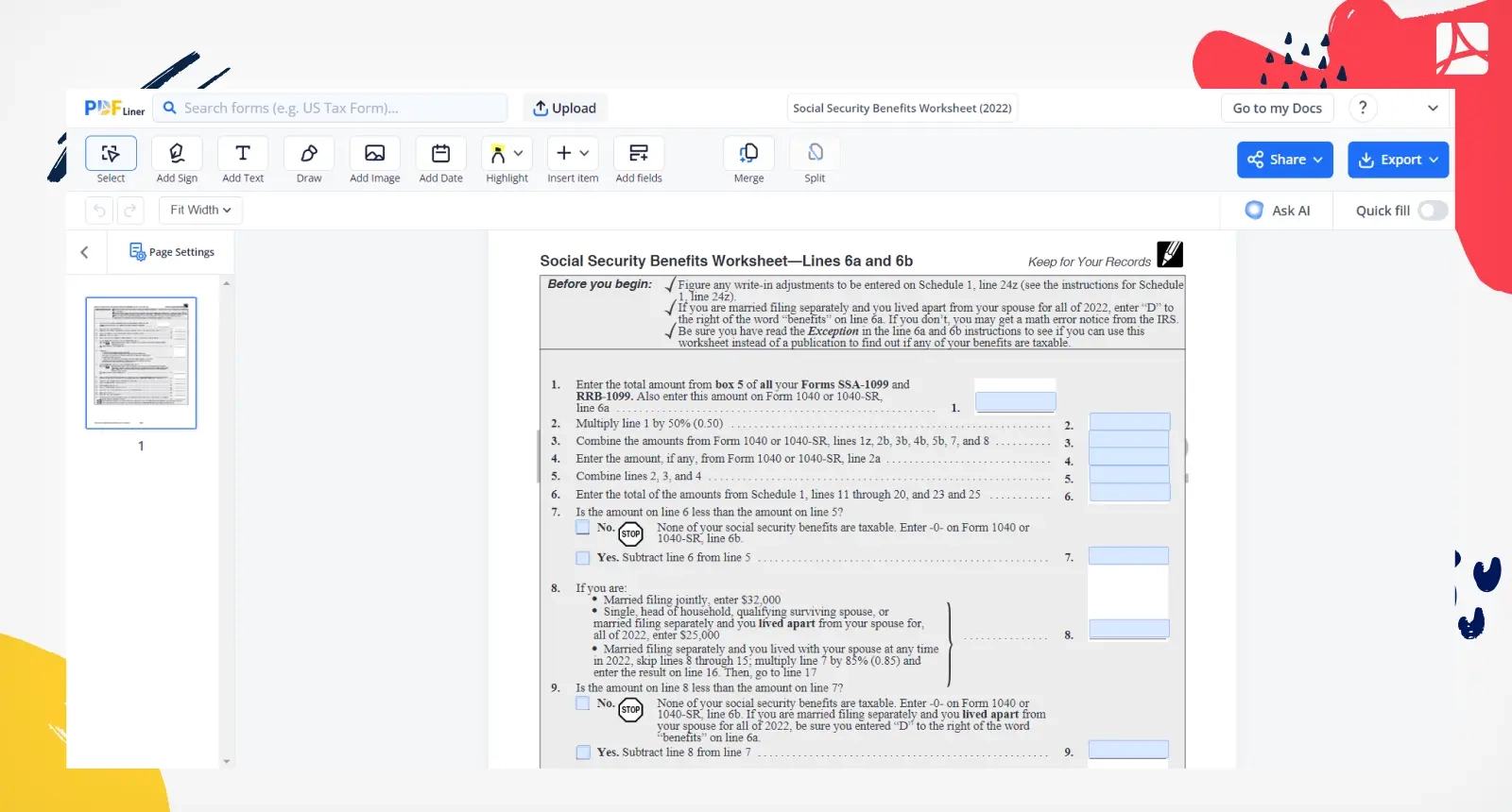 Social Security Worksheet 2025 Printable - Calendar 2025 Printable